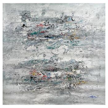 Mani, Original Oil Painting on Canvas (44" x 44"), Hand Signed with ...