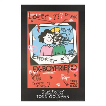 Todd Goldman, "Ex-Boyfriend" Collectible Lithograph HAND SIGNED by Renowned Pop Artist Todd ...