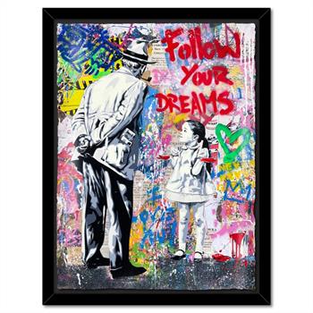 Mr. Brainwash, "Caught Red Handed" Framed Mixed Media Original, Hand ...