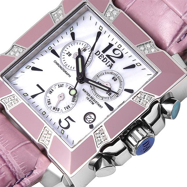 DEDIA Brand New Chronograph Swiss Movement Watch with Diamonds and Day ...