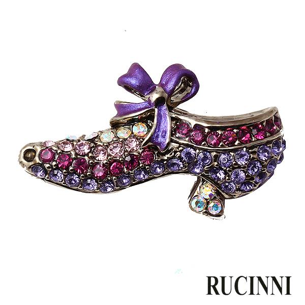 RUCINNI NEW SHOE FANCY SWAROVSKI CRYSTALLIZED BROOCH | Property Room