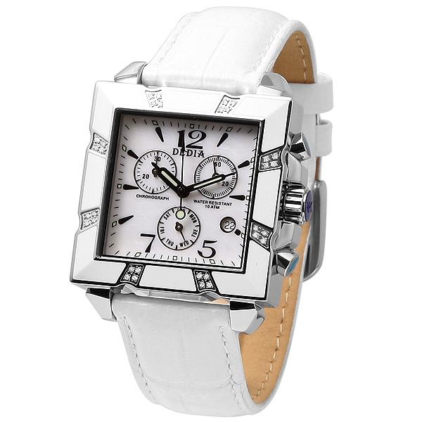 DEDIA Brand New Chronograph Swiss Movement Watch with Diamonds and Day ...