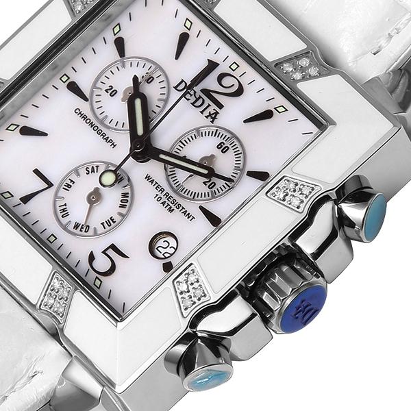 DEDIA Brand New Chronograph Swiss Movement Watch with Diamonds and Day ...