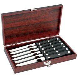 NEW Slitzer Germany 7pc Steak Knife Set in Wood Box | Property Room