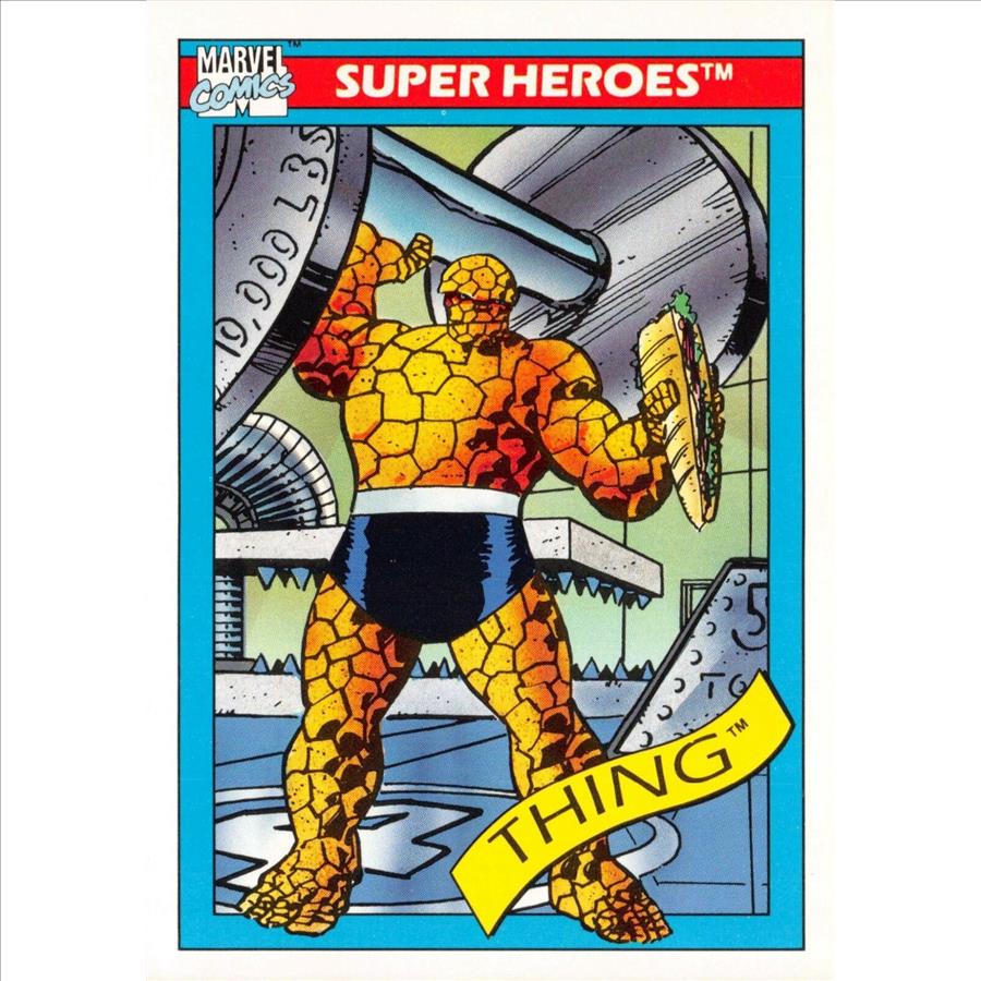 THING 1990 Marvel Universe Series 1 Impel BASE Trading Card #6 ...
