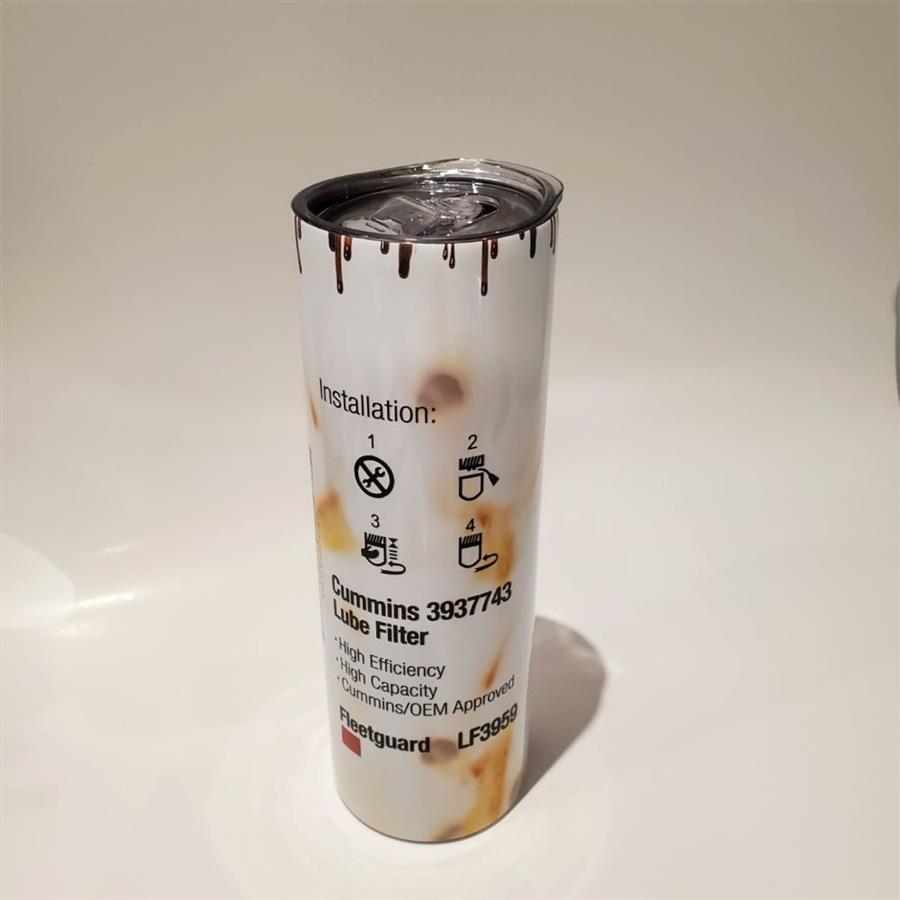 Cummings Oil Lube Filter Fleetguard 3937743 Tumbler Drinking Cup ...