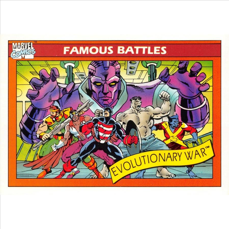 1990 Impel Marvel Universe Series 1 Famous Battles EVOLUTIONARY WAR ...