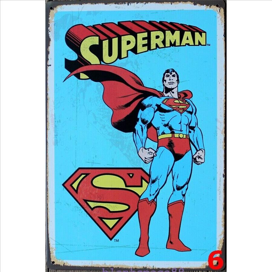 Vintage Looking Superman Metal Sign 12" x 18" | Property Room