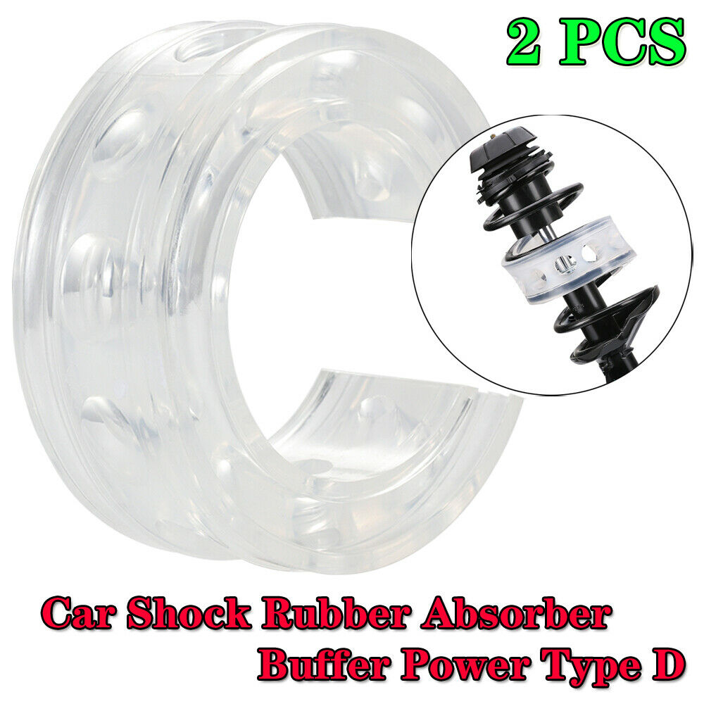 New Pair Type-D White Car Rubber Shock Absorber Spring Bumper Buffer ...