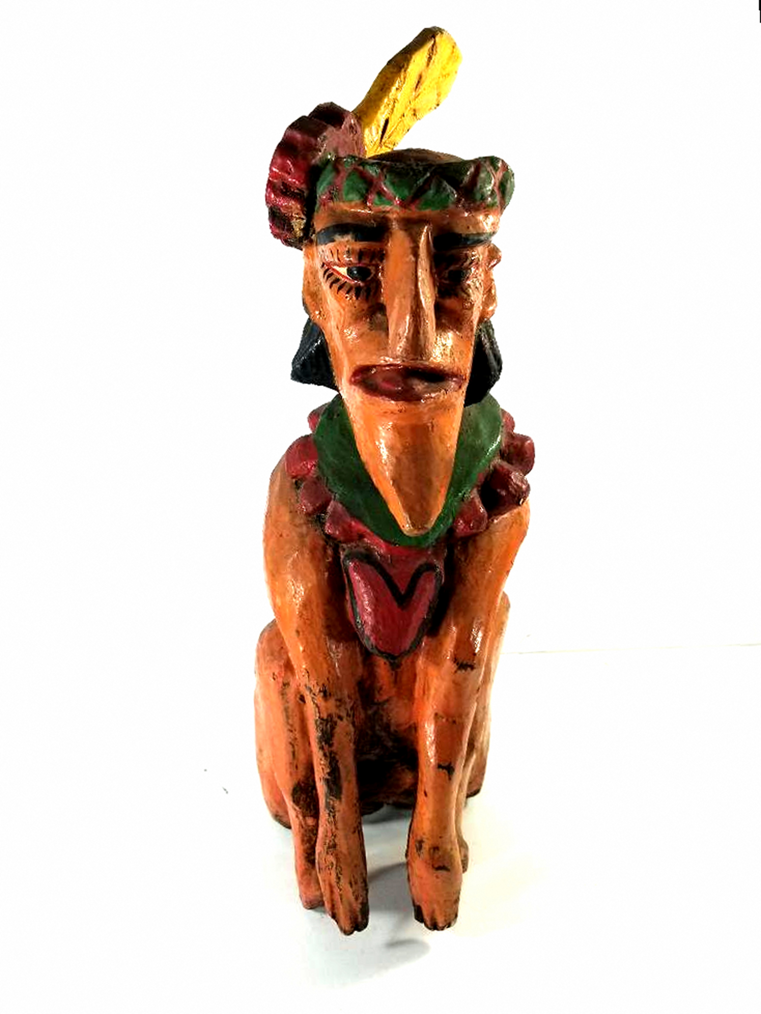 One Of A Kind Seminole Warrior Carved Out Of Cyprus Wood Early 1900's ...