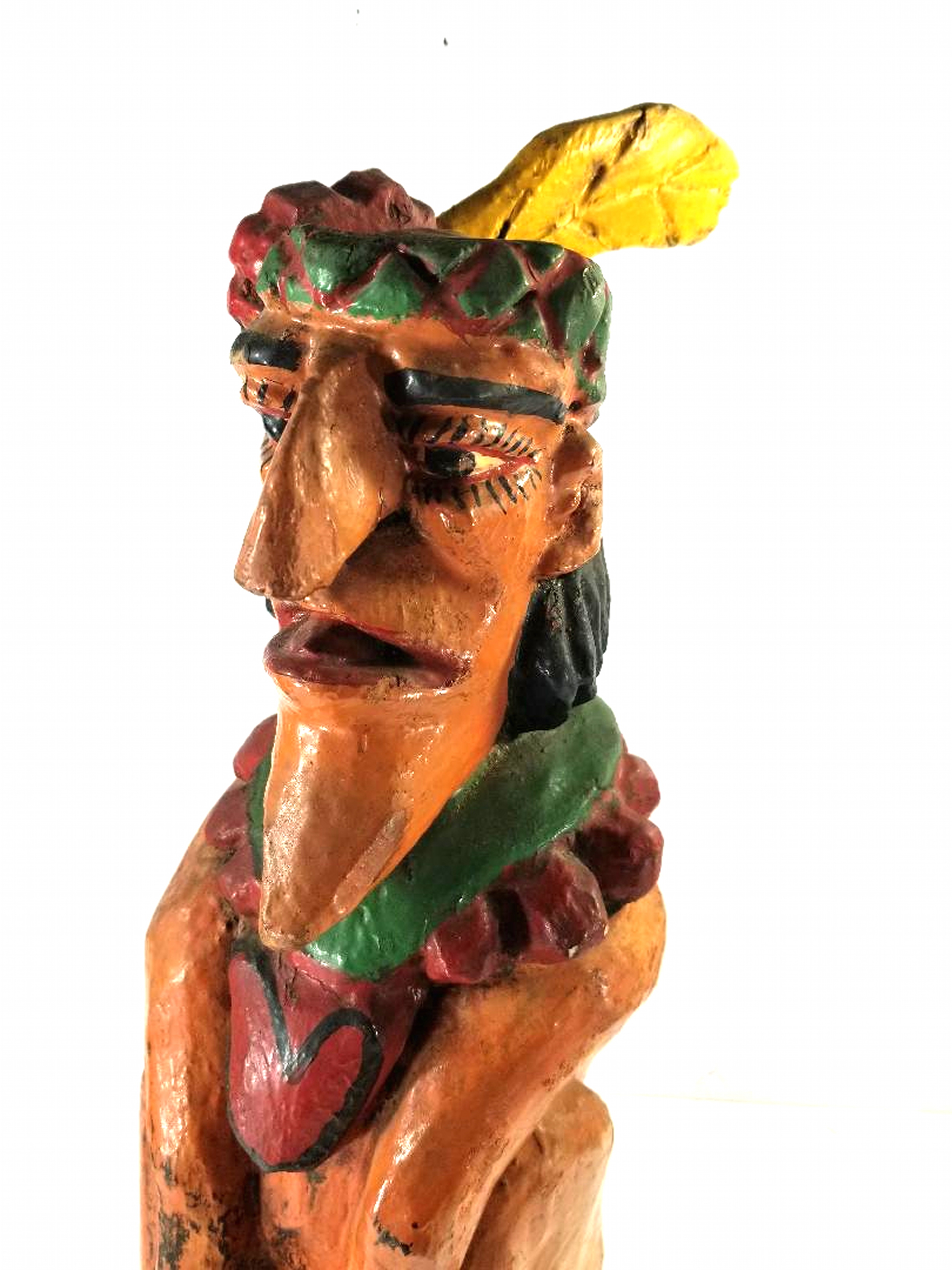 One Of A Kind Seminole Warrior Carved Out Of Cyprus Wood Early 1900's ...
