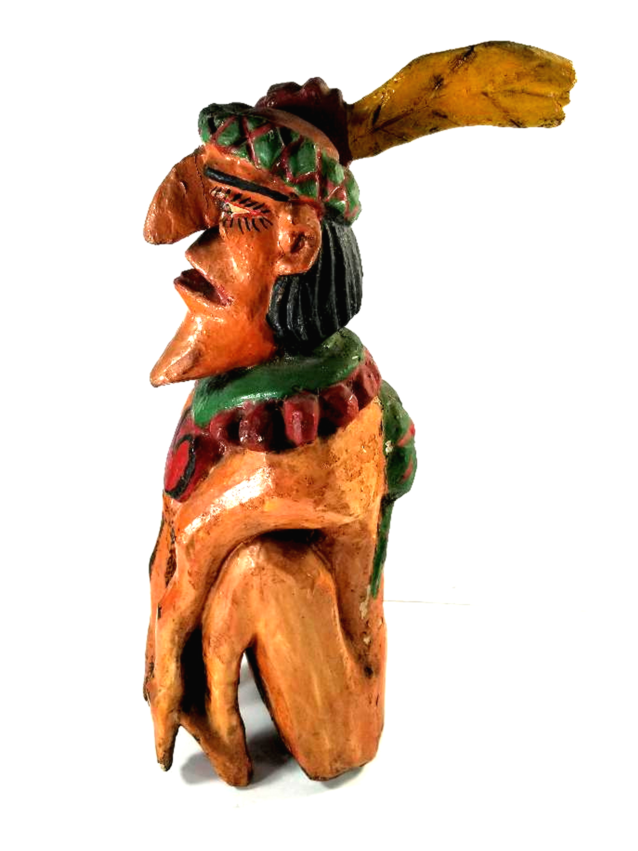 One Of A Kind Seminole Warrior Carved Out Of Cyprus Wood Early 1900's ...