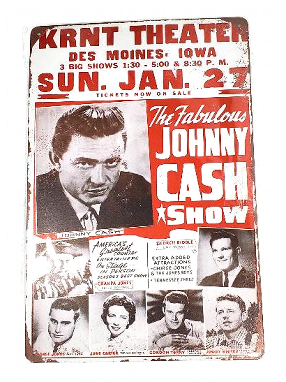 The Fabulous Johnny Cash Show Metal Sign | Property Room