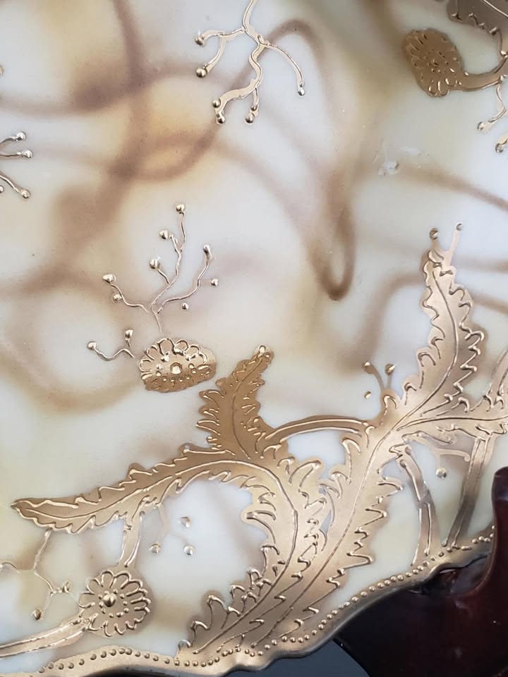 VTG Hand Painted Nippon Gold Gilding Embossed Foliage Porcelain ...
