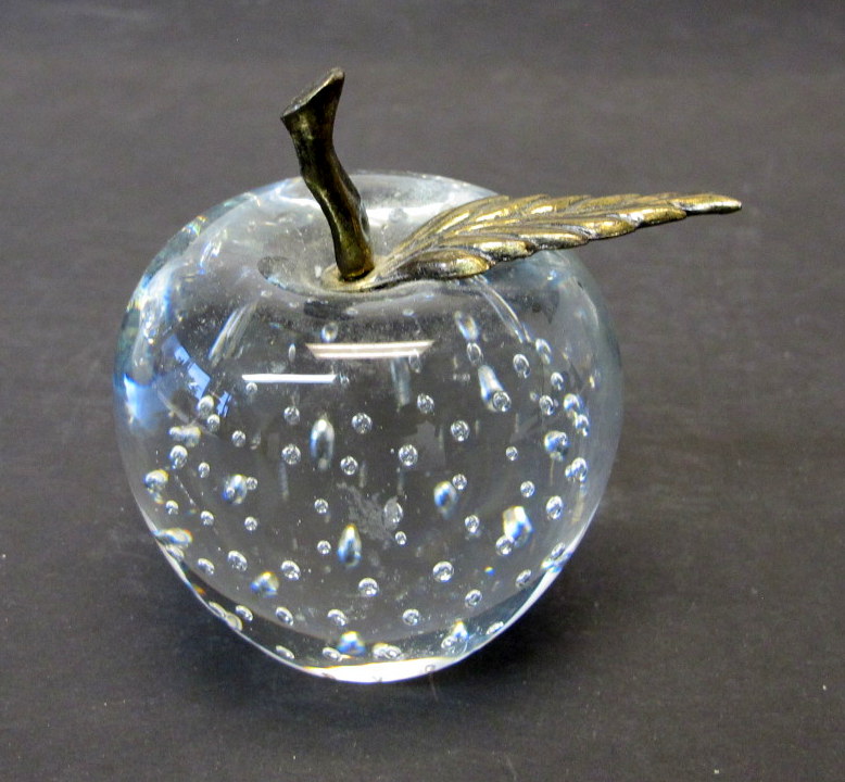 Vintage Apple Art Glass Paperweight | Property Room