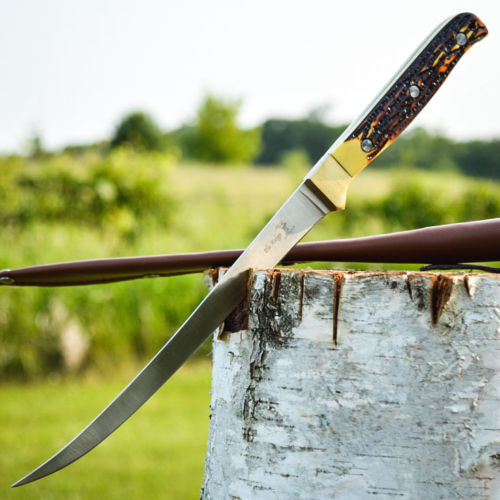 12" Elk Ridge Bone Full Tang Fish Fishing Filet Fillet Camping Hunting ...