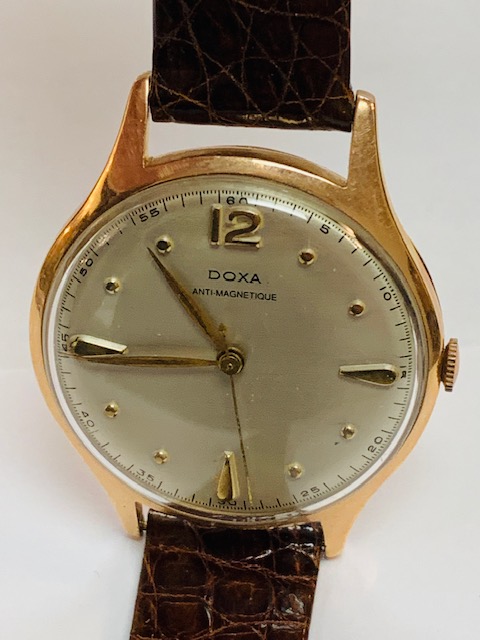 Vintage 1950's Doxa Watch 14kt Gold | Property Room