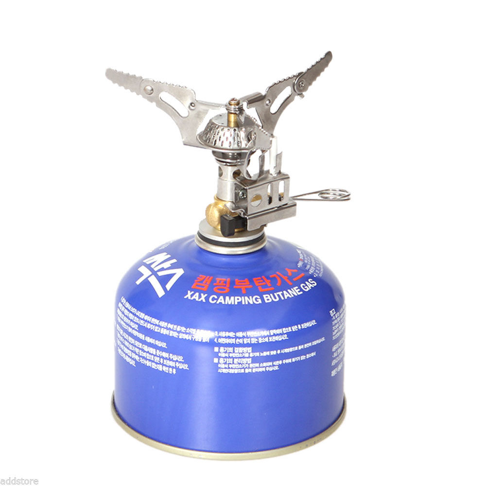 Portable Pocket Camping Mini Gas Stove Outdoor Cooking Folding Burner ...