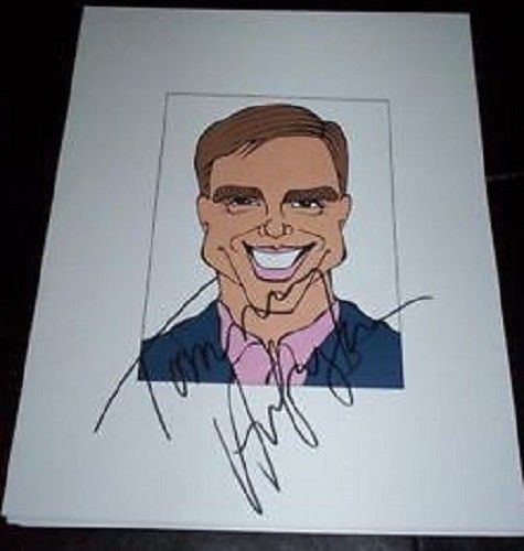 TOMMY HILFIGER American Designer Brand Founder Signed 8.5x11 Cartoon ...