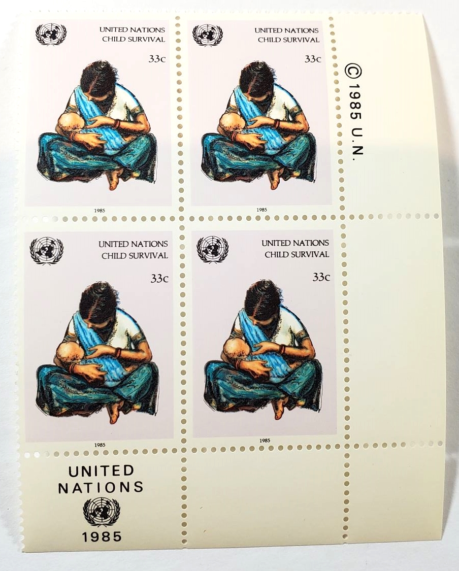 United Nations Stamps Set of 4 Blocks of 4 Stamps | Property Room