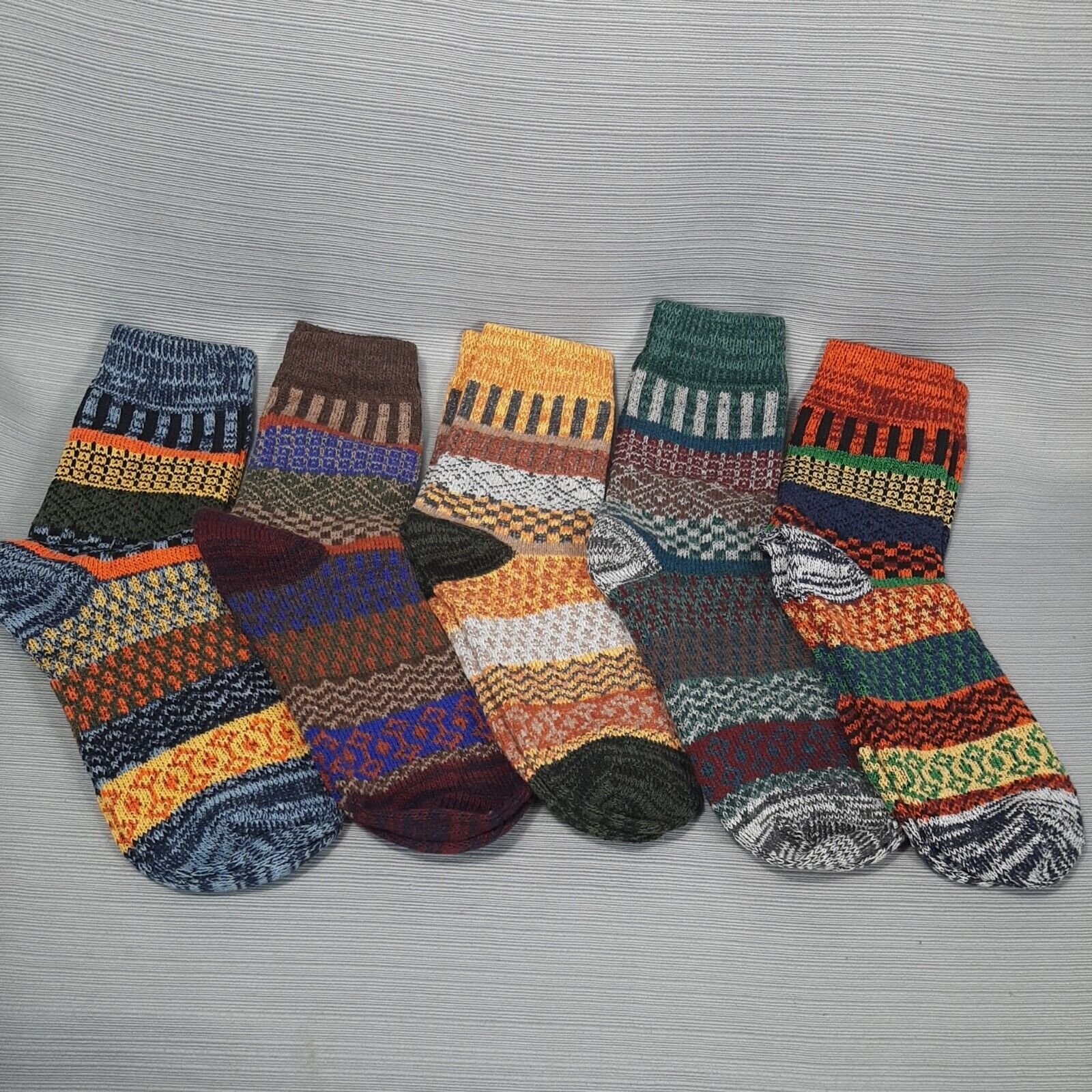 Nordic SVEA Mountain Unisex Size Large Socks Wool Blend 5 Pairs New ...