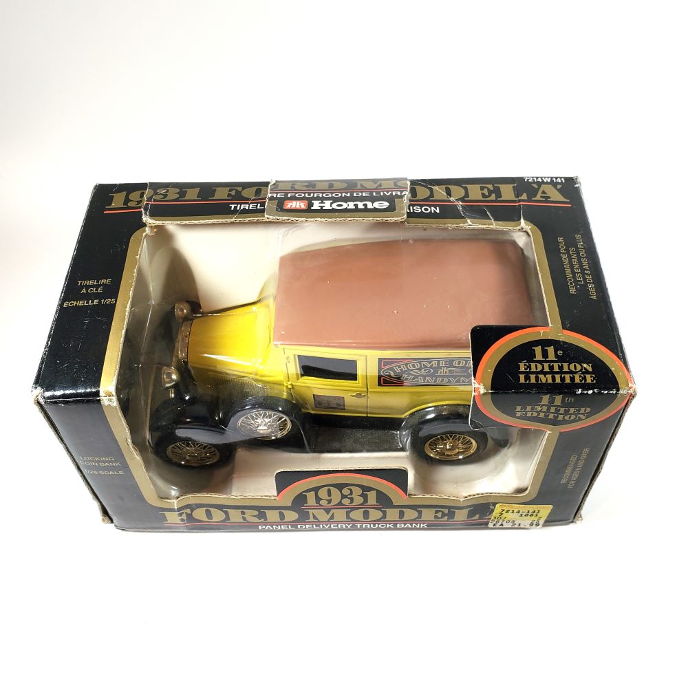 HOME HARDWARE 1931 Ford Model A Panel Delivery Truck Coin Bank 1/25 ...
