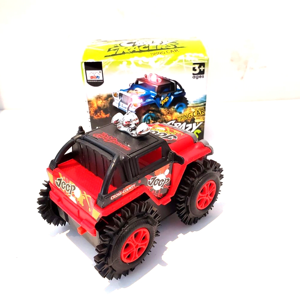 Crazy Racers Jeep Red Battery Operated Tipping Car | Property Room