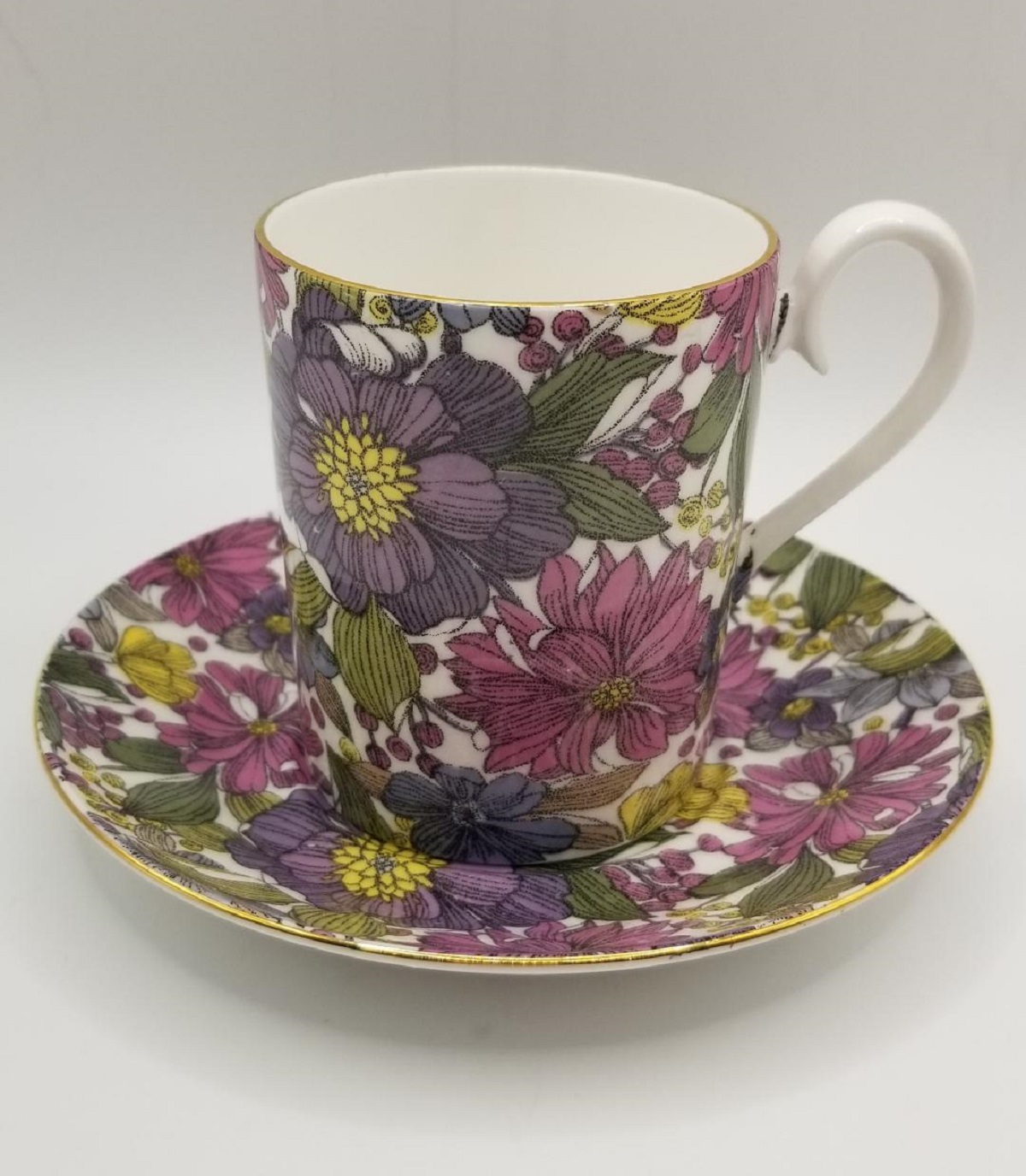 Vintage Royal Albert Camelot Pattern Demitasse Cup & Saucer Set ...