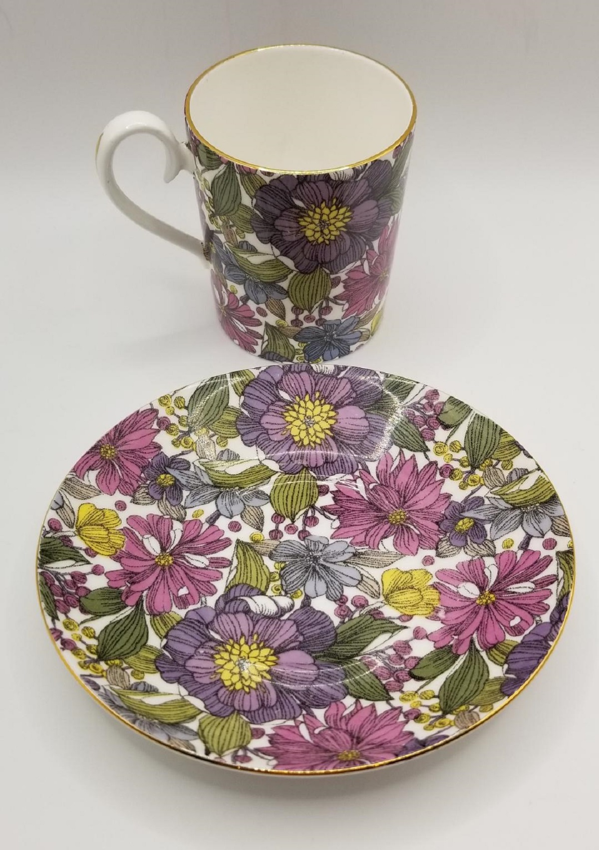 Vintage Royal Albert Camelot Pattern Demitasse Cup & Saucer Set ...