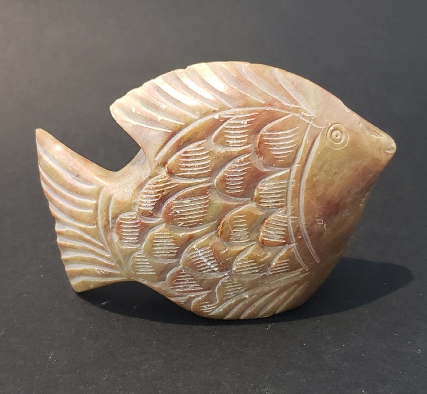 Natural Stone Onyx Hand Carved Fish Figurine | Property Room