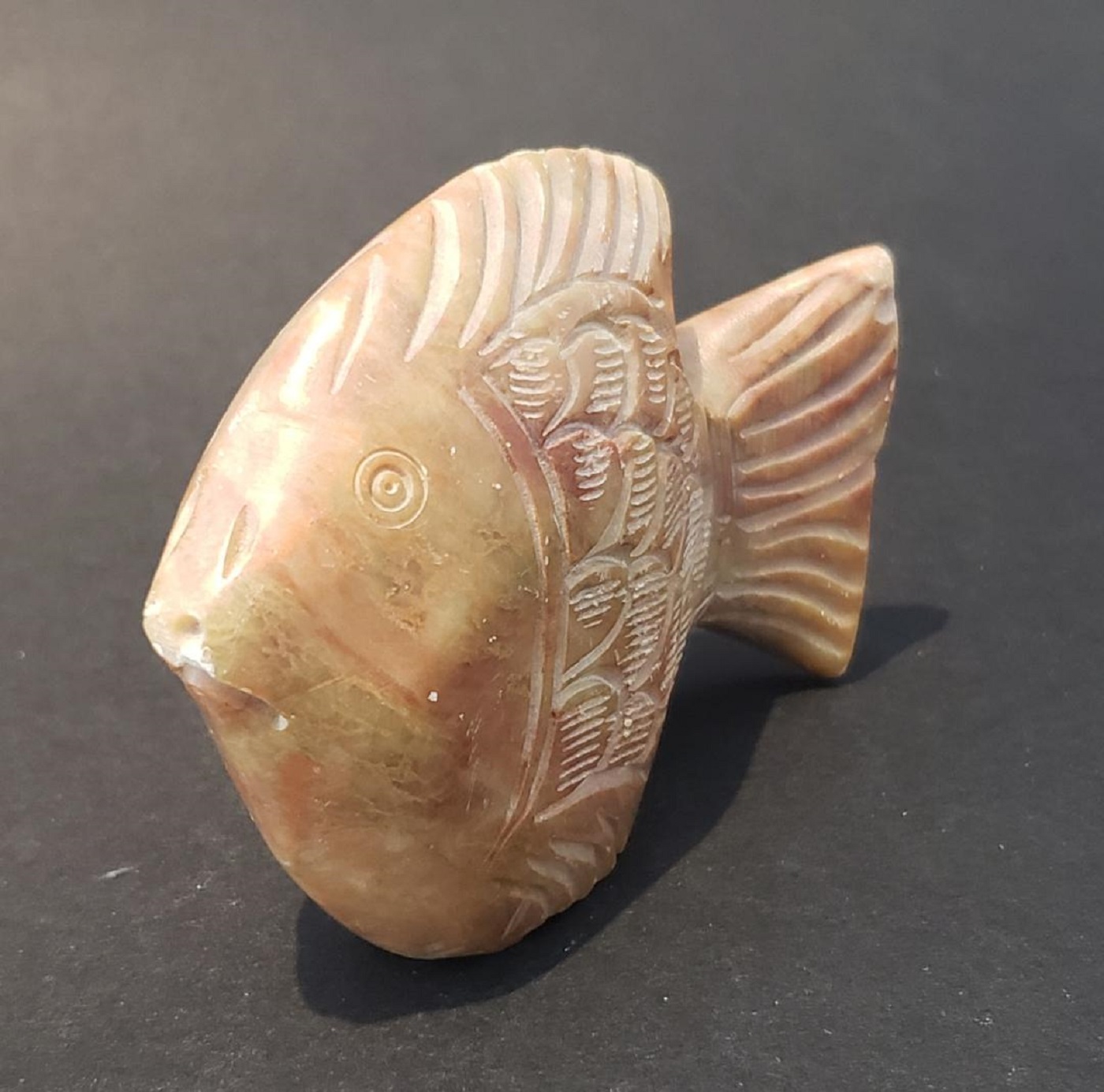 Natural Stone Onyx Hand Carved Fish Figurine | Property Room