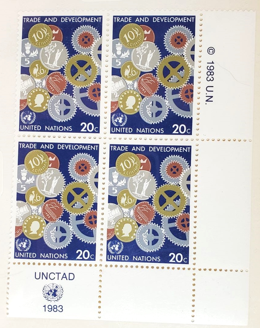 1983 1984 United Nations Stamps 4 Blocks | Property Room