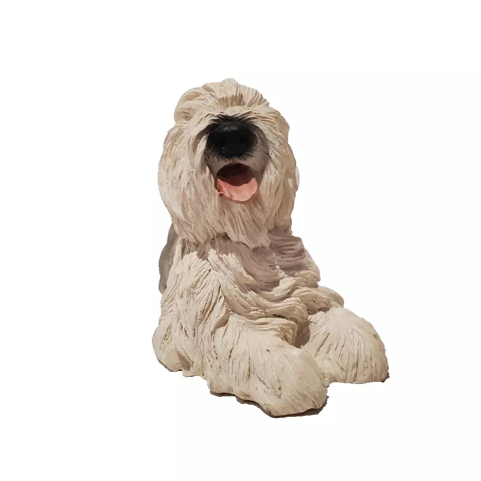 Bearded Collie Dog Breed Collectible Resin Dog Figure 4" | Property Room