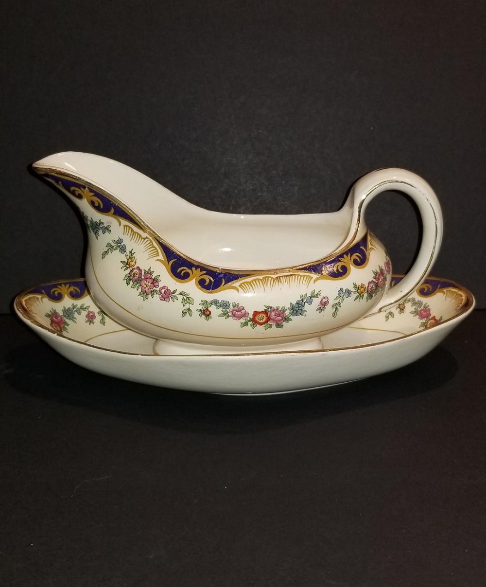 Vintage Booths Silicon China "Old Ivory" Gravy Boat and Under Plate ...