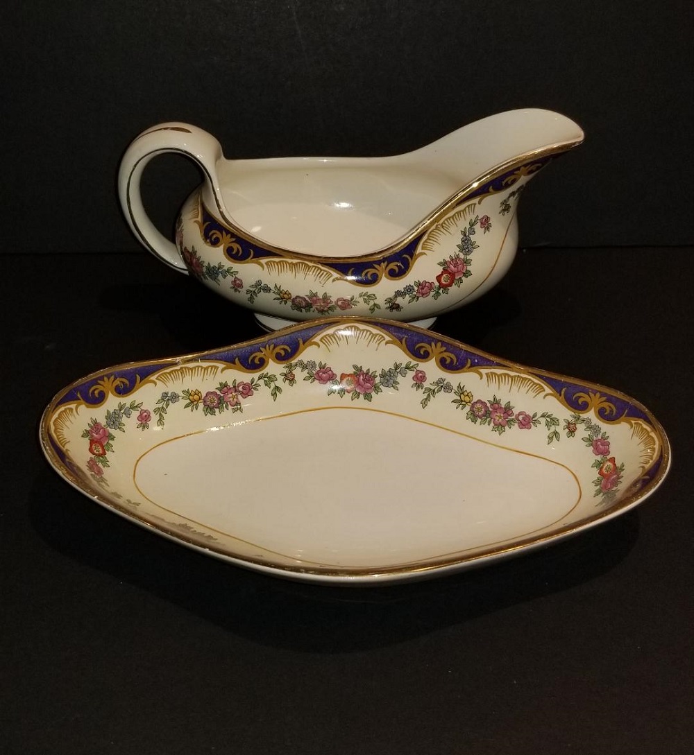 Vintage Booths Silicon China "Old Ivory" Gravy Boat and Under Plate ...