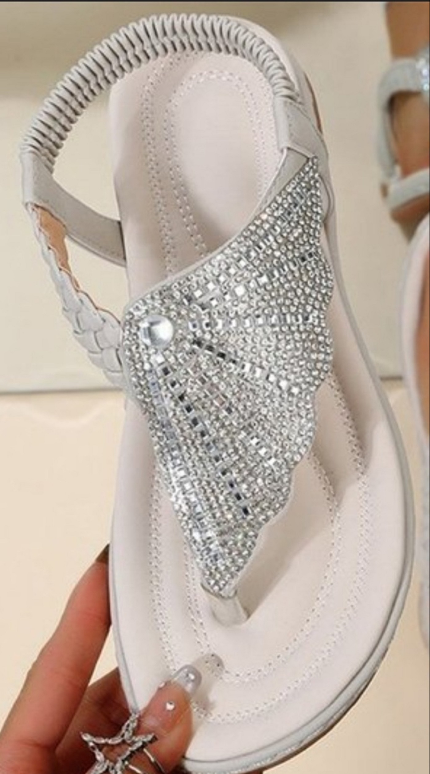 New Rhinestone Embellished Sandals Sz 6 | Property Room