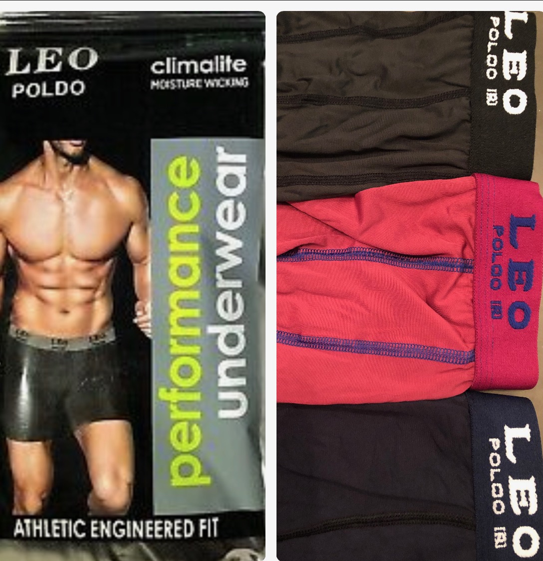 LEO POLDO MEN'S 3 PACK BOXER BRIEFS 100% COTTON SIZE L | Property Room