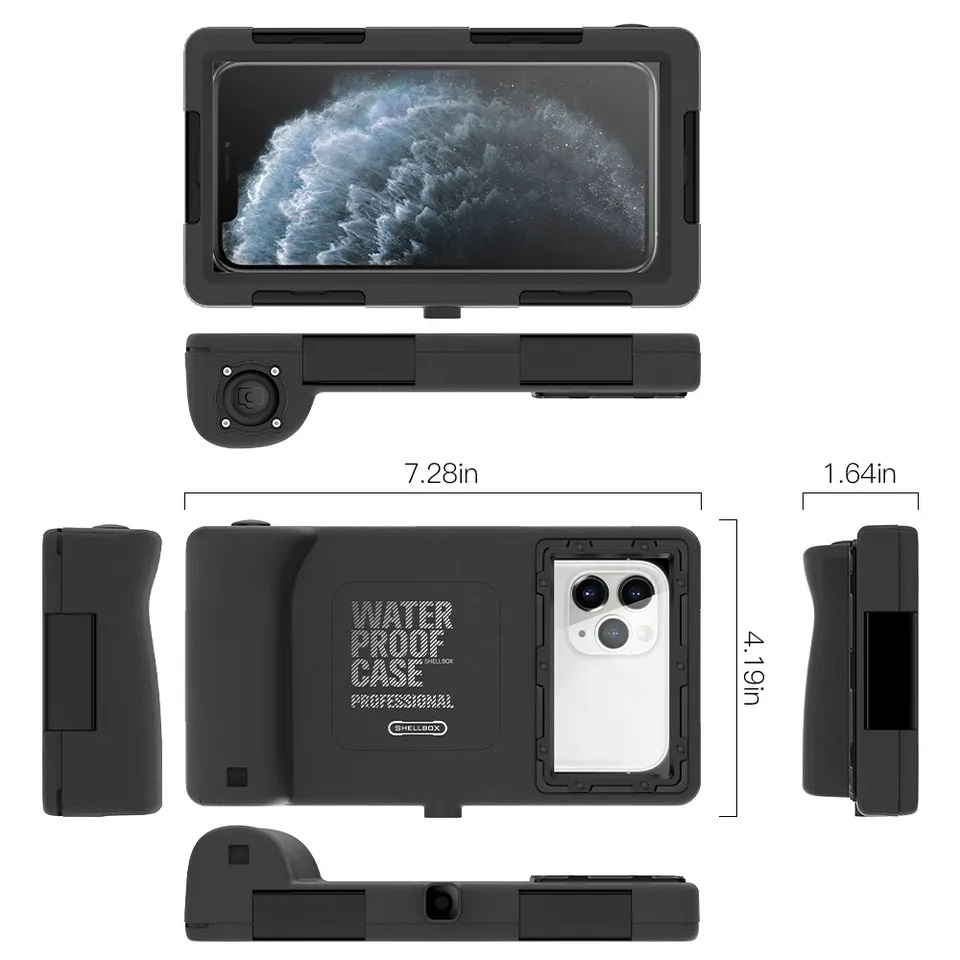 ShellBox Professional Diving Phone Case 15M Depth Waterproof For iPhone ...