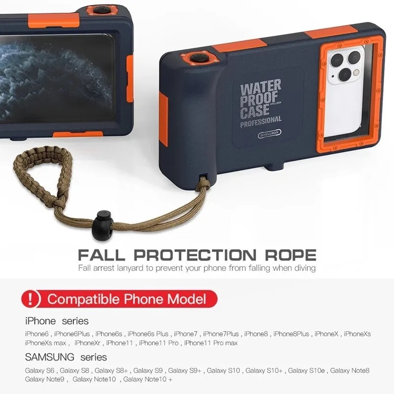 ShellBox Professional Diving Phone Case 15M Depth Waterproof For iPhone ...