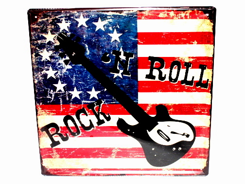 Vintage Looking Rock `N Roll Metal Sign | Property Room