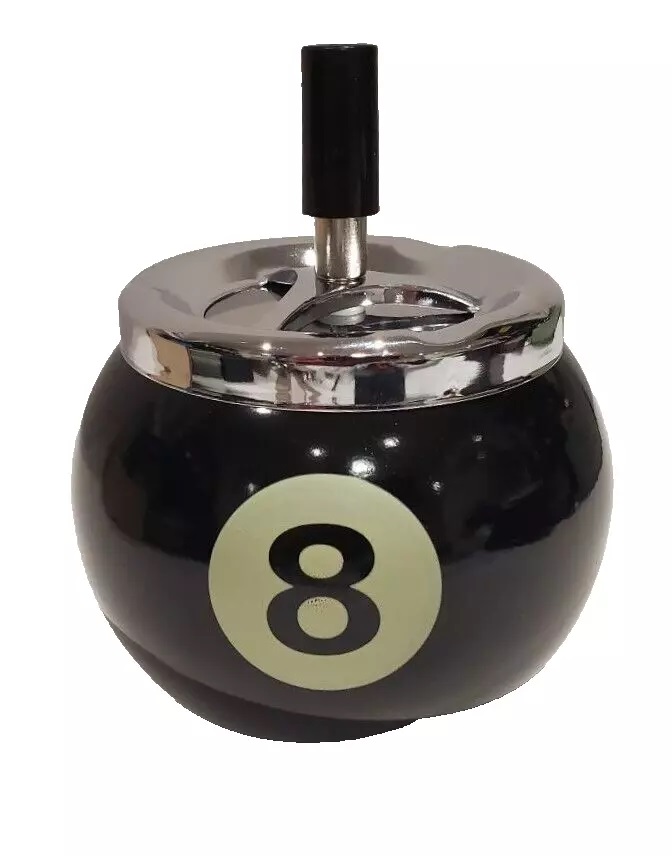 8 Ball Pool Ball Billiard Spinning Ashtray 6" | Property Room