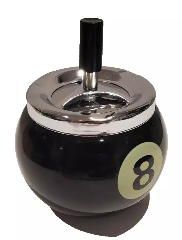 8 Ball Pool Ball Billiard Spinning Ashtray 6" | Property Room