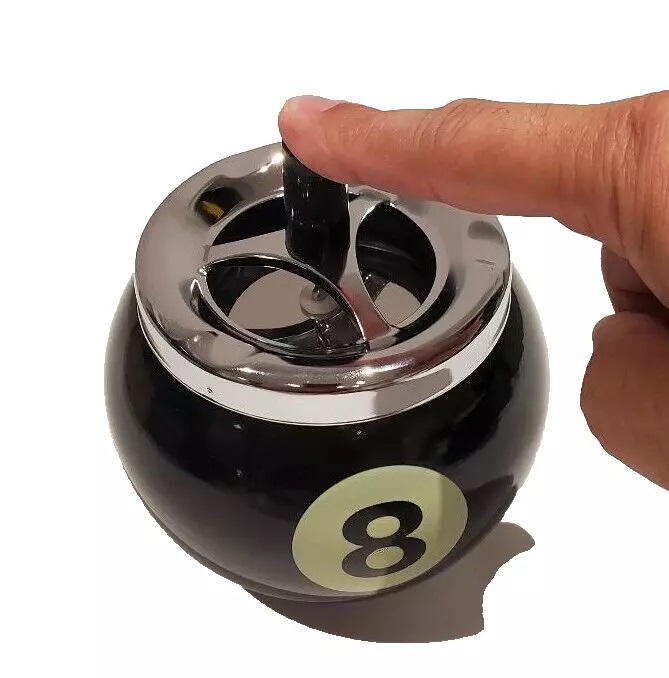 8 Ball Pool Ball Billiard Spinning Ashtray 6" | Property Room
