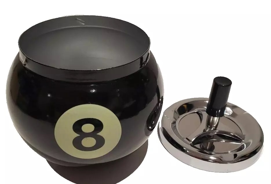 8 Ball Pool Ball Billiard Spinning Ashtray 6" | Property Room