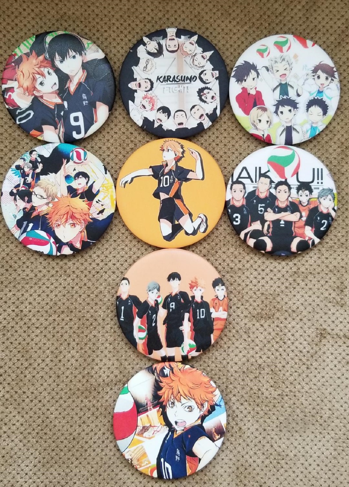 Lot of 8 pieces Anime Haikyuu Brooch Pin Cosplay Badges | Property Room