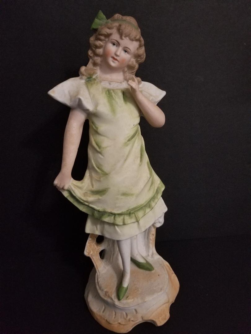 Antique Hand Painted Victorian German Bisque Girl Figurine | Property Room