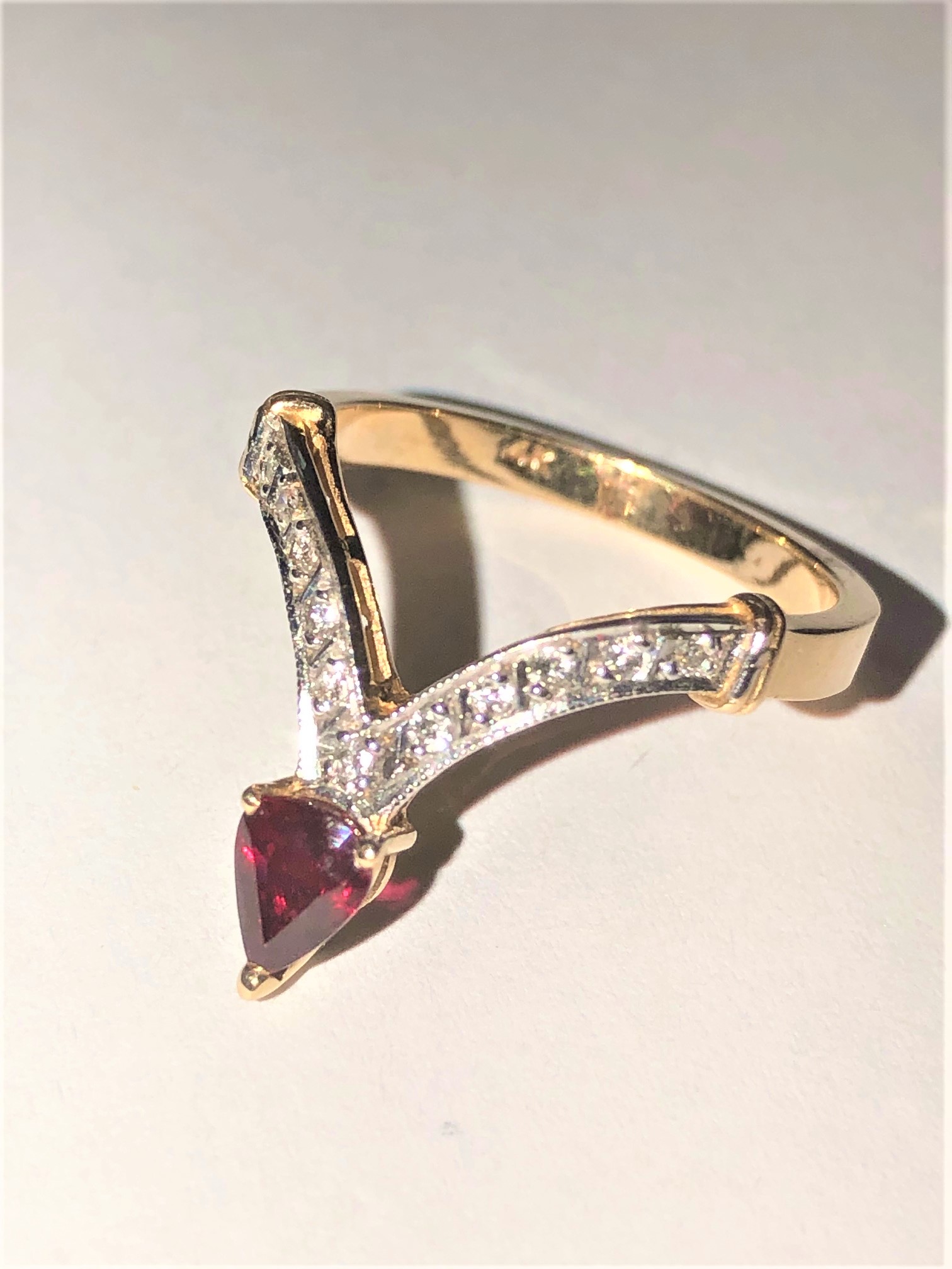14 Kt Gold Diamond Ring & Ruby Ring | Property Room