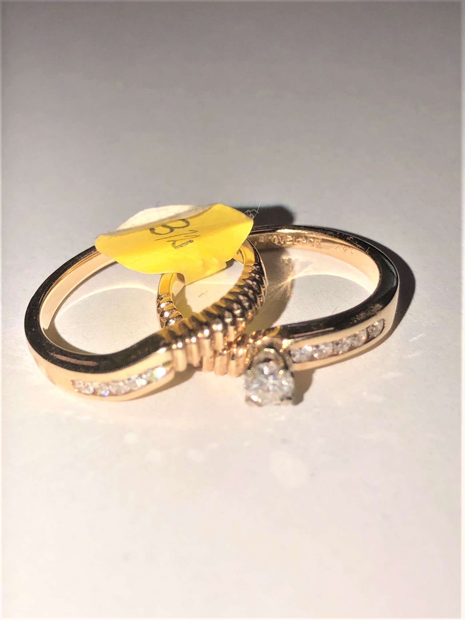 14 Kt Gold Diamond Ring w/Keeper Appraised $2,100.00 | Property Room