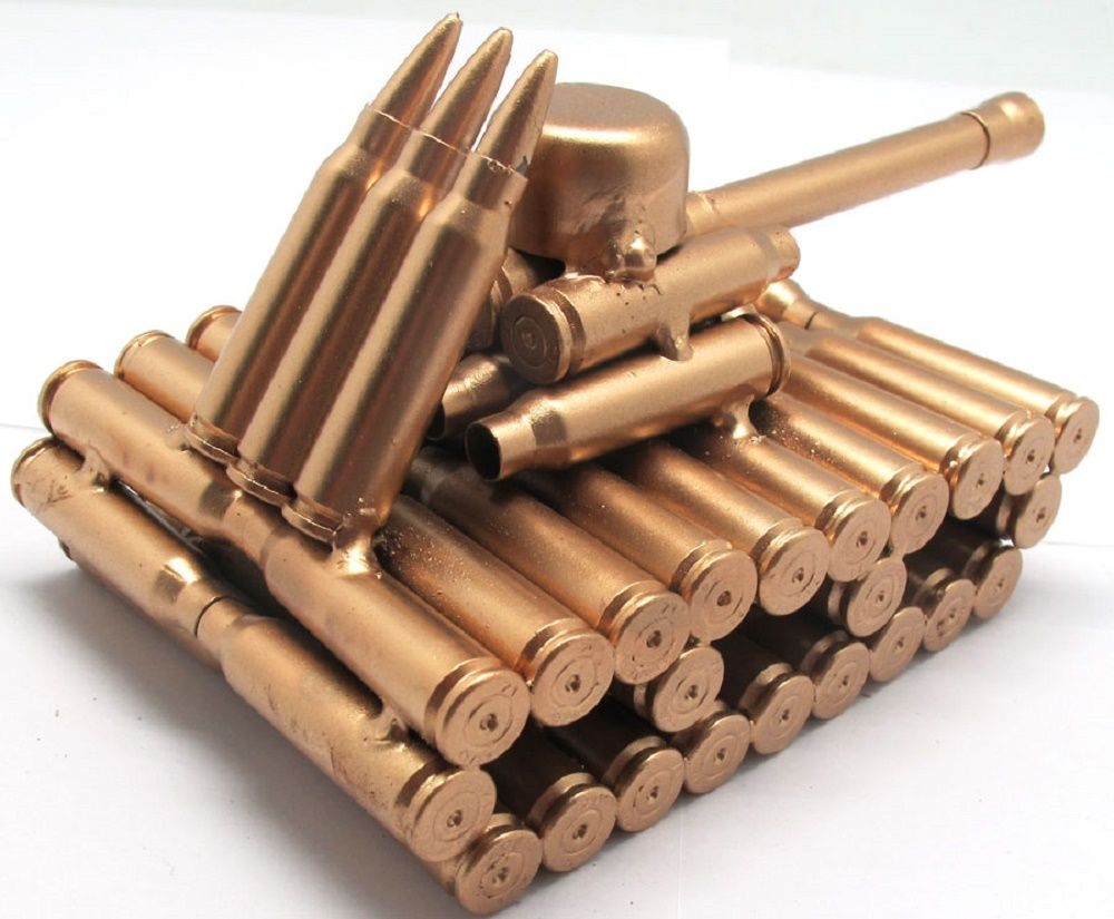 Metal Tank Sculpture Made From Shell Casings | Property Room