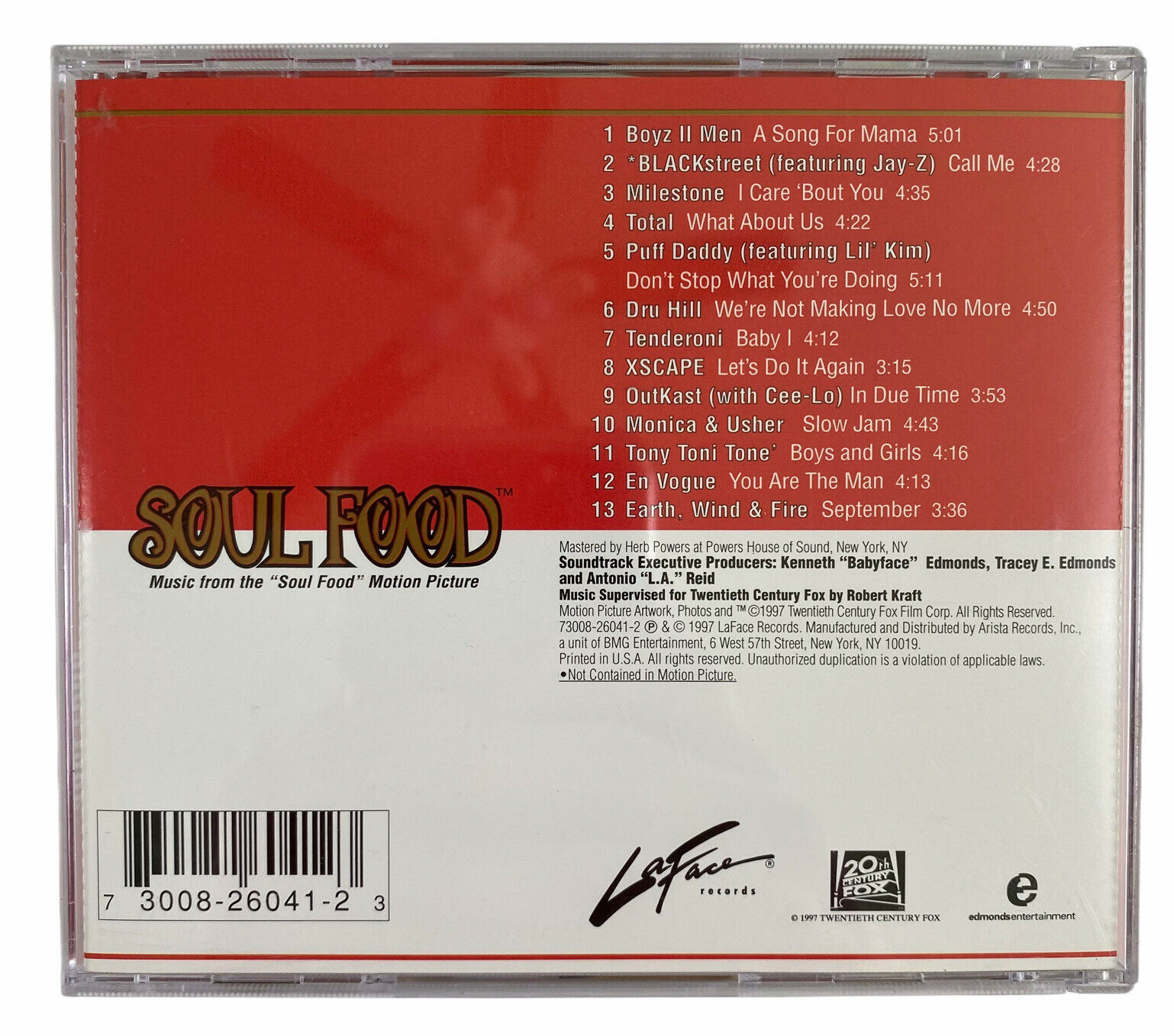Various Artists Soul Food Music From The Soul Food Motion Picture CD ...